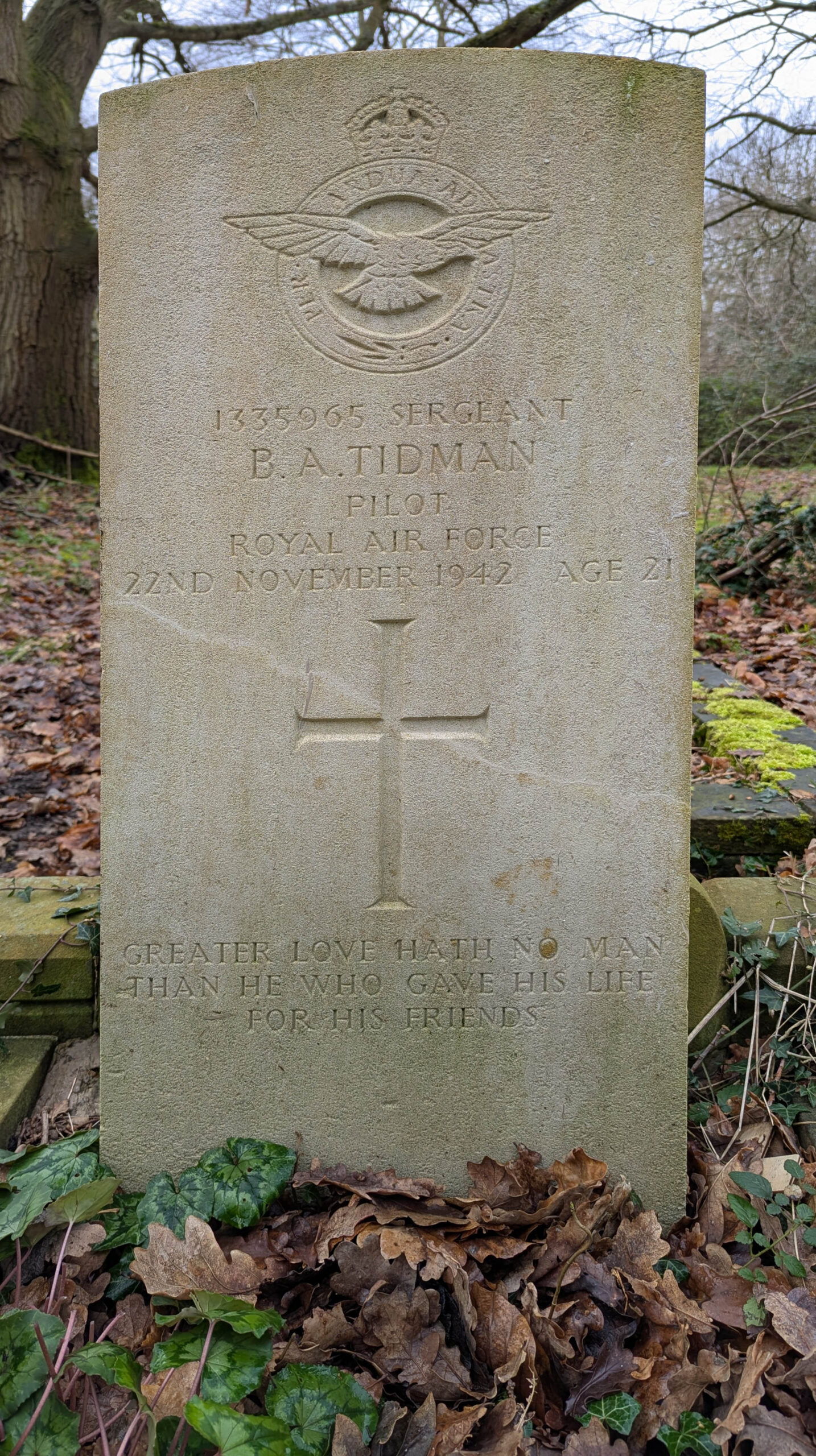 Sgt. Brian Arthur Tidman | Second World War Memorial | Billericay ...